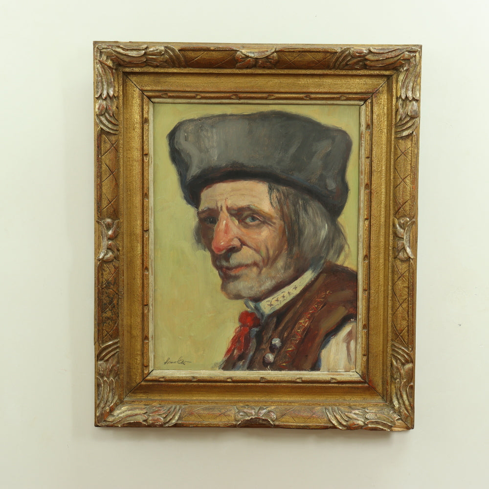 Oldrich Homolac Impressionist Oil on Board Portraiture | Work of Man ...