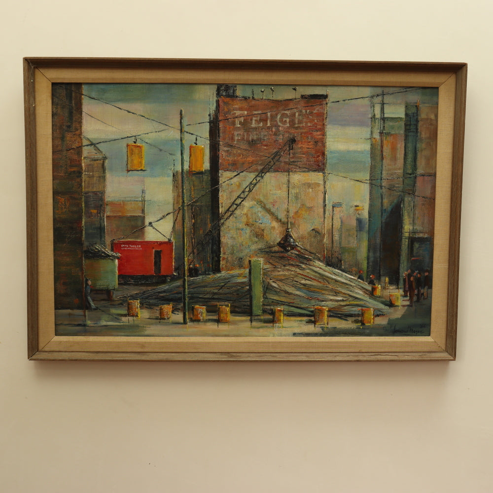 Leonard Meyer Tower Building Saginaw Demolition Painting | Work of Man ...