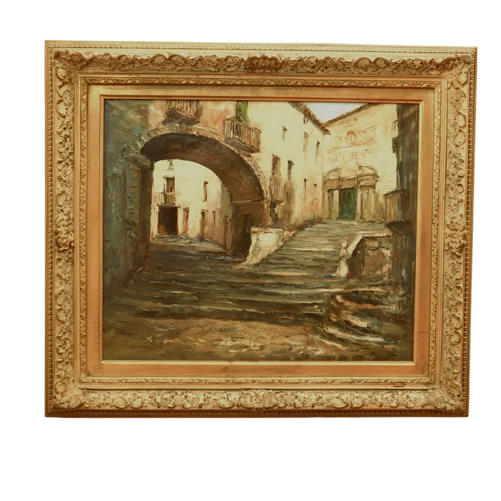 Manuel Cuberos Historic Architecture Oil anvas Painting | Work of Man ...
