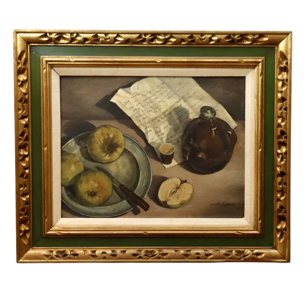 R Caruso Modernist Still Life Oil on Board Painting | Work of Man ...