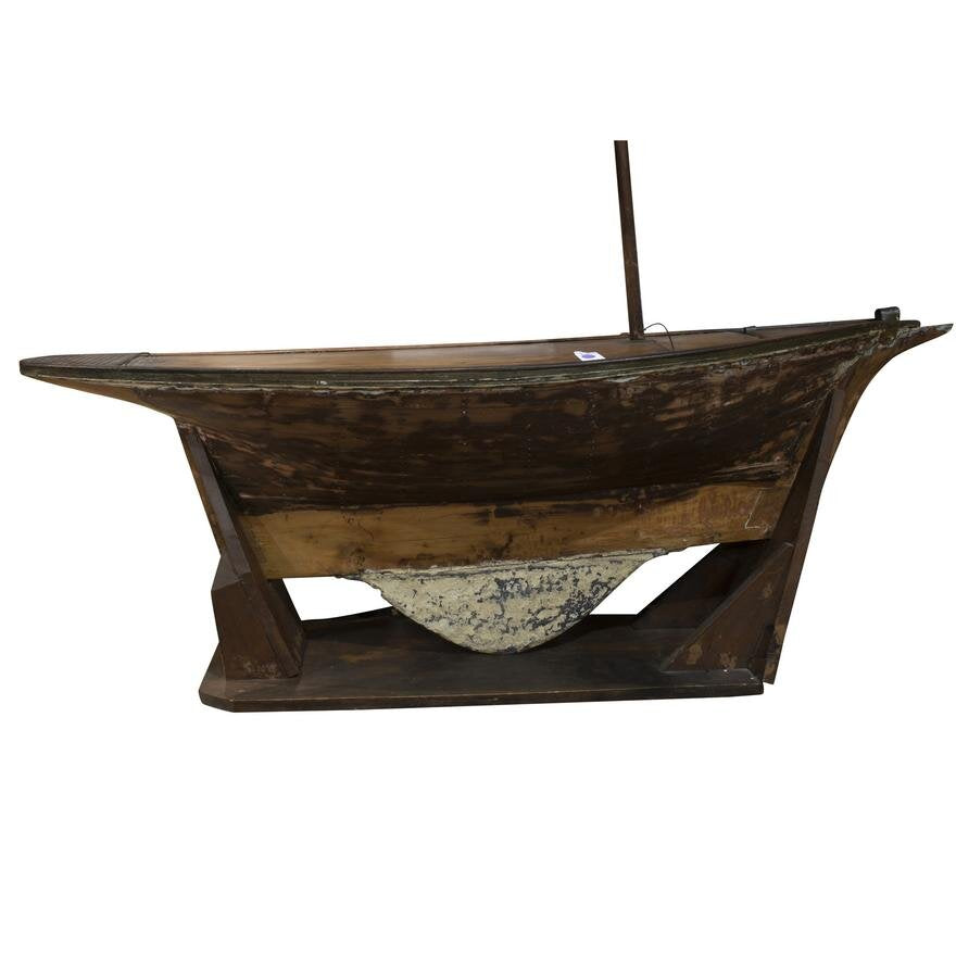 CR2-104: 19TH CENTURY BENCH MADE SAILBOAT MODEL — Work of Man Studios ...