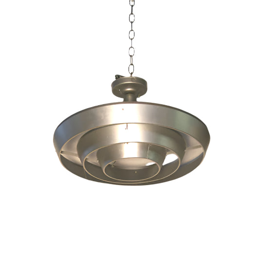 Mid Century Aluminum Concentric Ring Ceiling Fixture | Work of Man ...