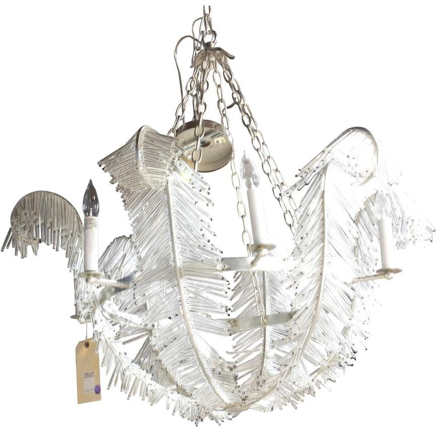 Modernist Beaded Neoclassical Chandelier | Work of Man — Work of Man ...