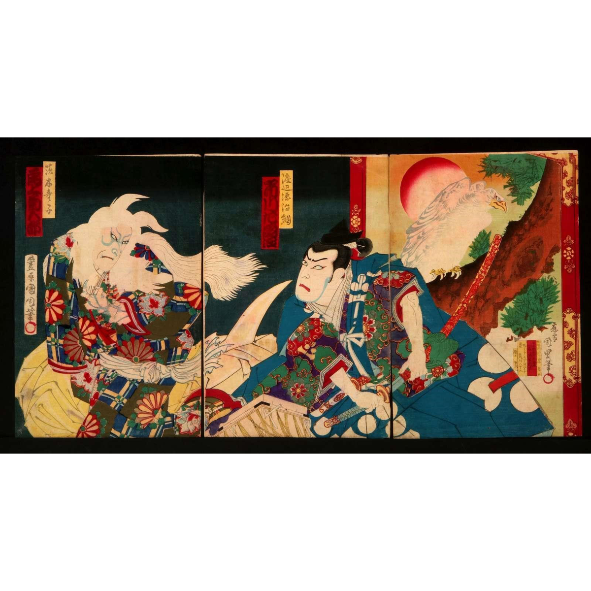 19TH CENTURY JAPANESE TRIPTYCH WOODBLOCK PRINT Painting | Work of Man ...